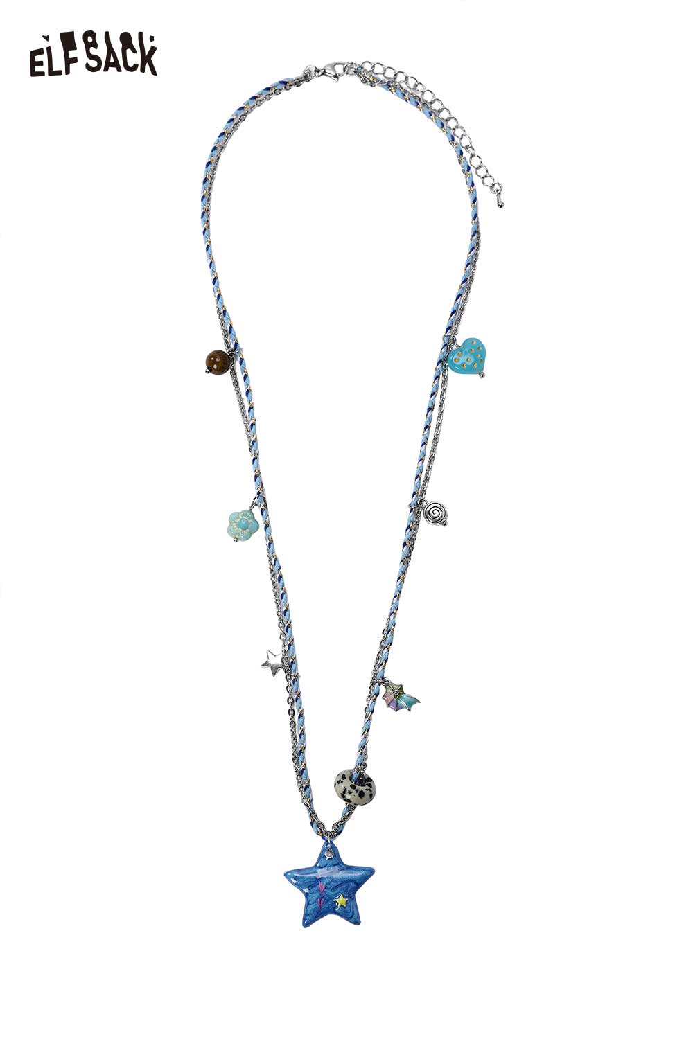 Layered Star Multi Charm Beaded Necklace – ELFSACK